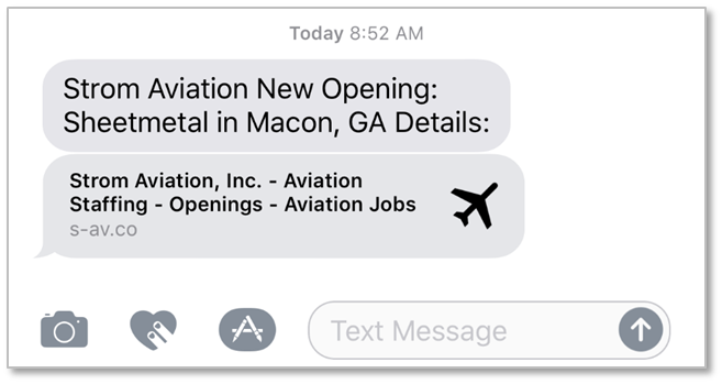 Strom Aviation, Inc. - Aviation Staffing - Sample Marketing